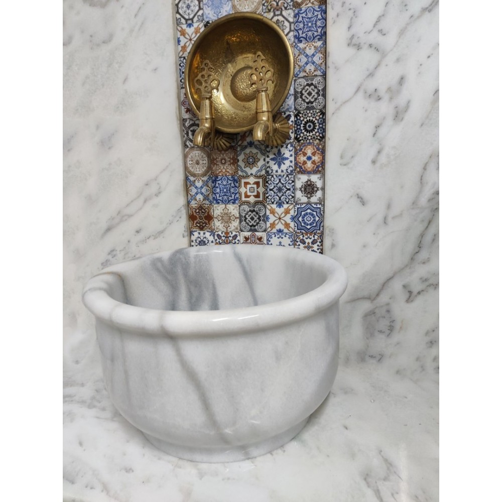 Homojen Vase Mermer Kurna