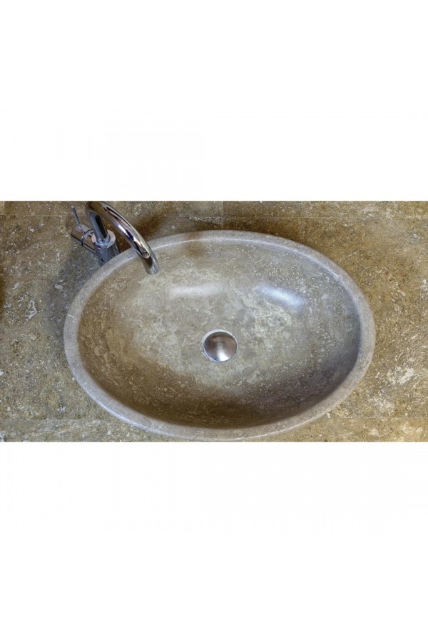 Traverten Noche Çanak Mermer Lavabo